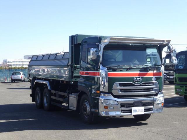 UDトラックスクオン 大型Lゲートダンプ - 22t★Fゲートダンプ・リターダ・自動シート・L：5.87m、W：2.2m